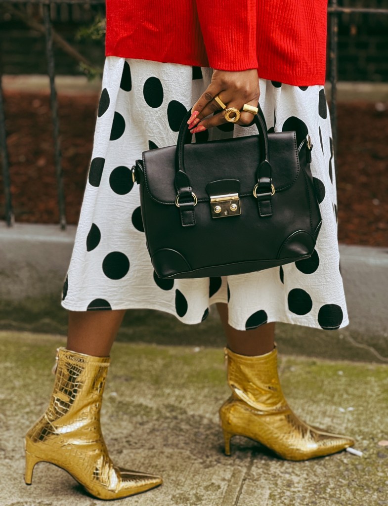 How to Style Gold Metallic Boots - All Things Simply Windy